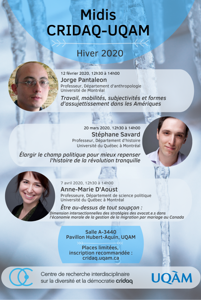 Jorge Pantaleon, Stéphane Savard et Anne-Marie D'Aoust présenteront ...